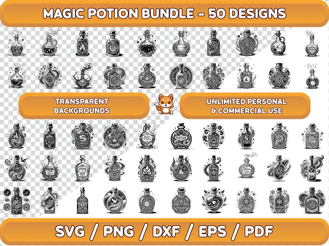 Magic Potion Svg Bundle, Magic Potion Png, Magic Potion Clipart ...