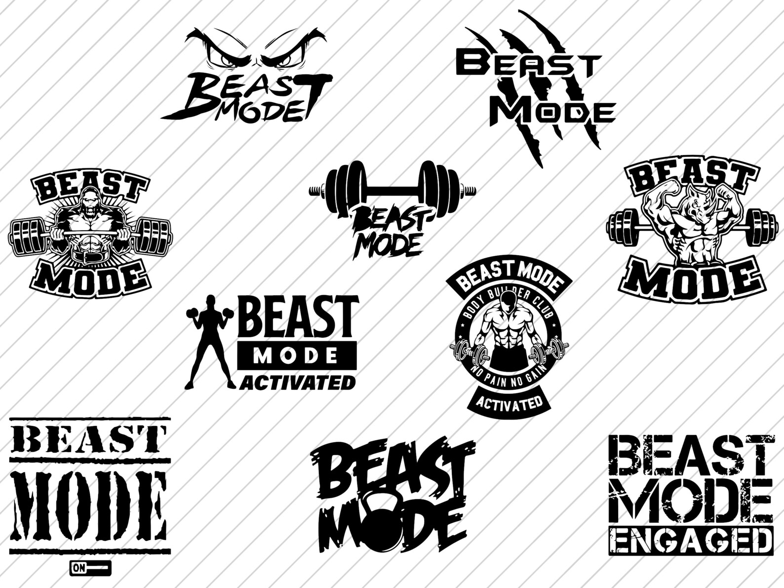 Beast Mode SVG Bundle, Keep Fit Svg, Fitness Svg, Work Out Svg ...