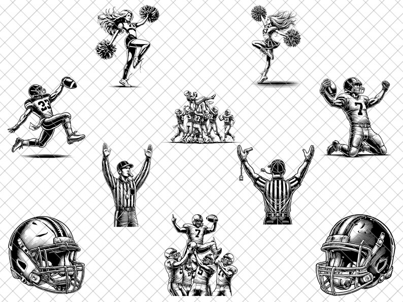 American Football Digital Art Bundle, American Football Svg, American ...