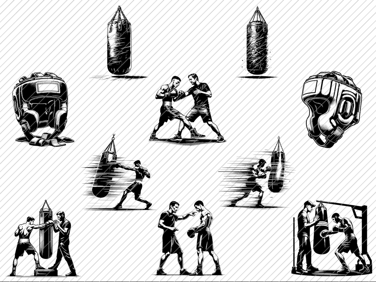 Boxing SVG Bundle, Boxing Png, Boxing Clip Art, Boxing Cut Files ...