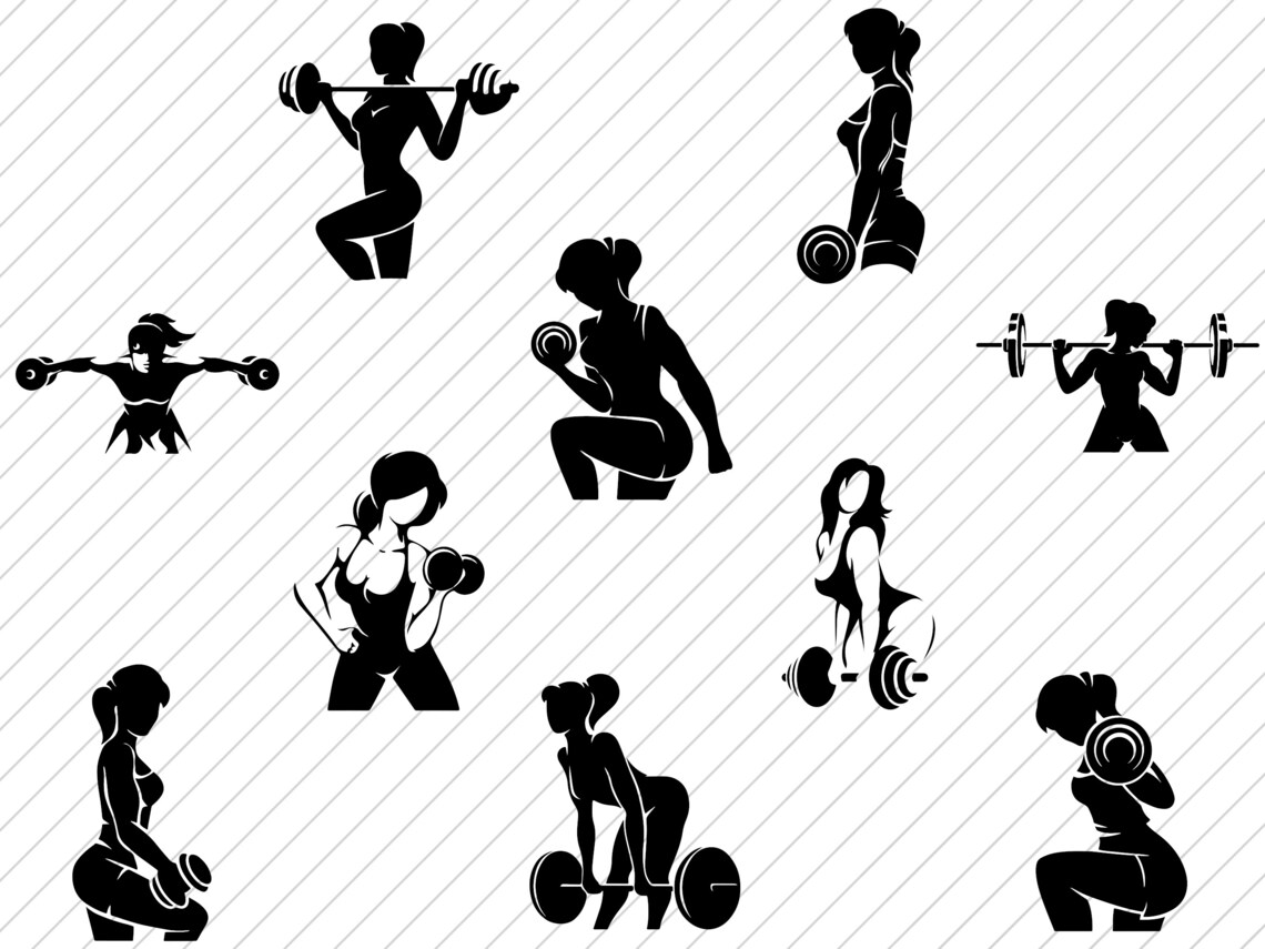 Weight Lifting Woman SVG Bundle, Keep Fit Svg, Work Out Svg, Fitness ...