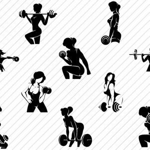 Weight Lifting Woman SVG Bundle, Keep Fit Svg, Work Out Svg, Fitness ...