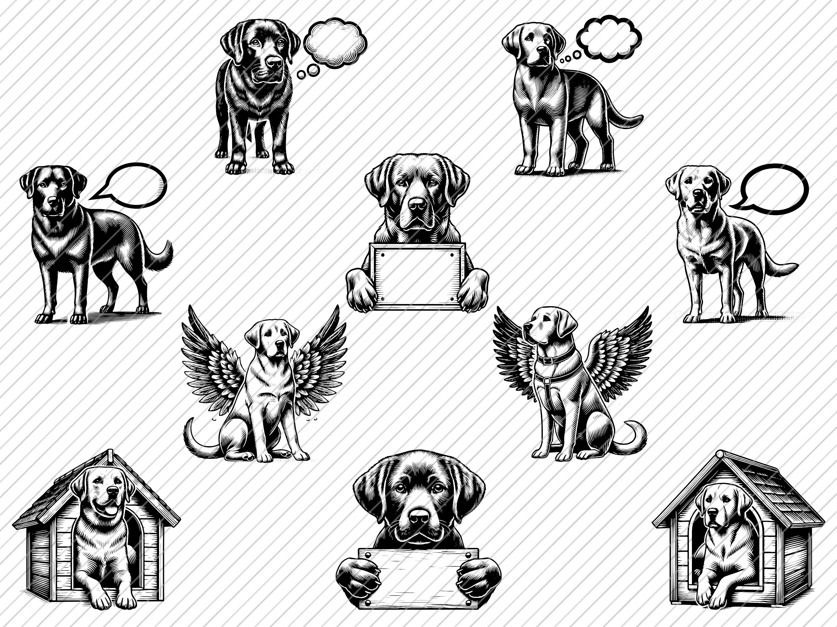 Labrador SVG Bundle: 50 Dog Designs (digital Download) - Etsy