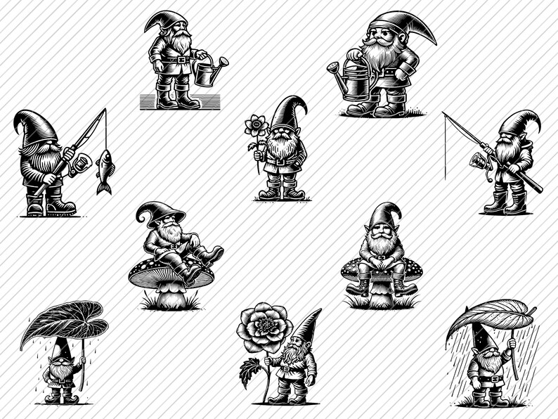 Gnome SVG Bundle: 50 Whimsical Designs (digital Download) - Etsy