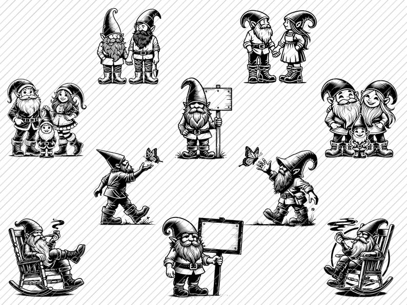 Gnome SVG Bundle: 50 Whimsical Designs (digital Download) - Etsy