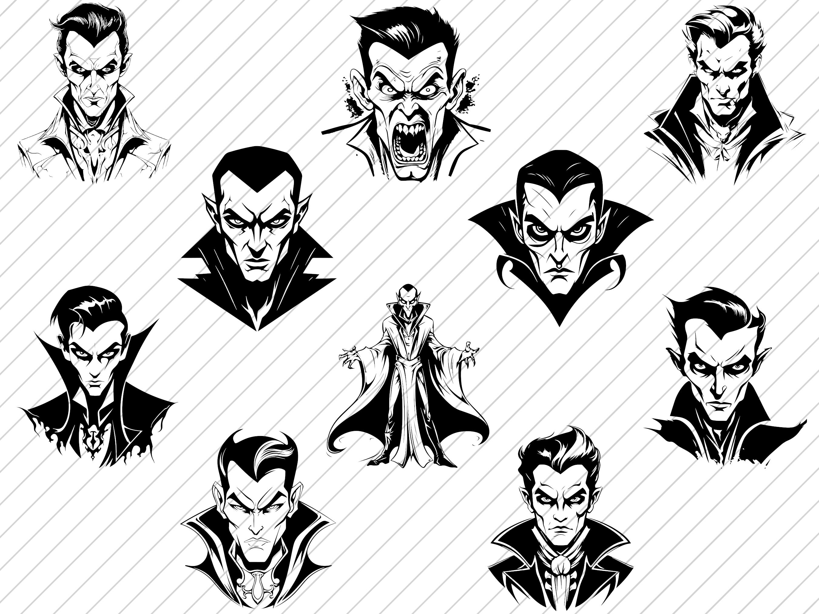Vampire Svg Bundle, Vampire Silhouette, Vampire Png, Vampire Clip Art ...