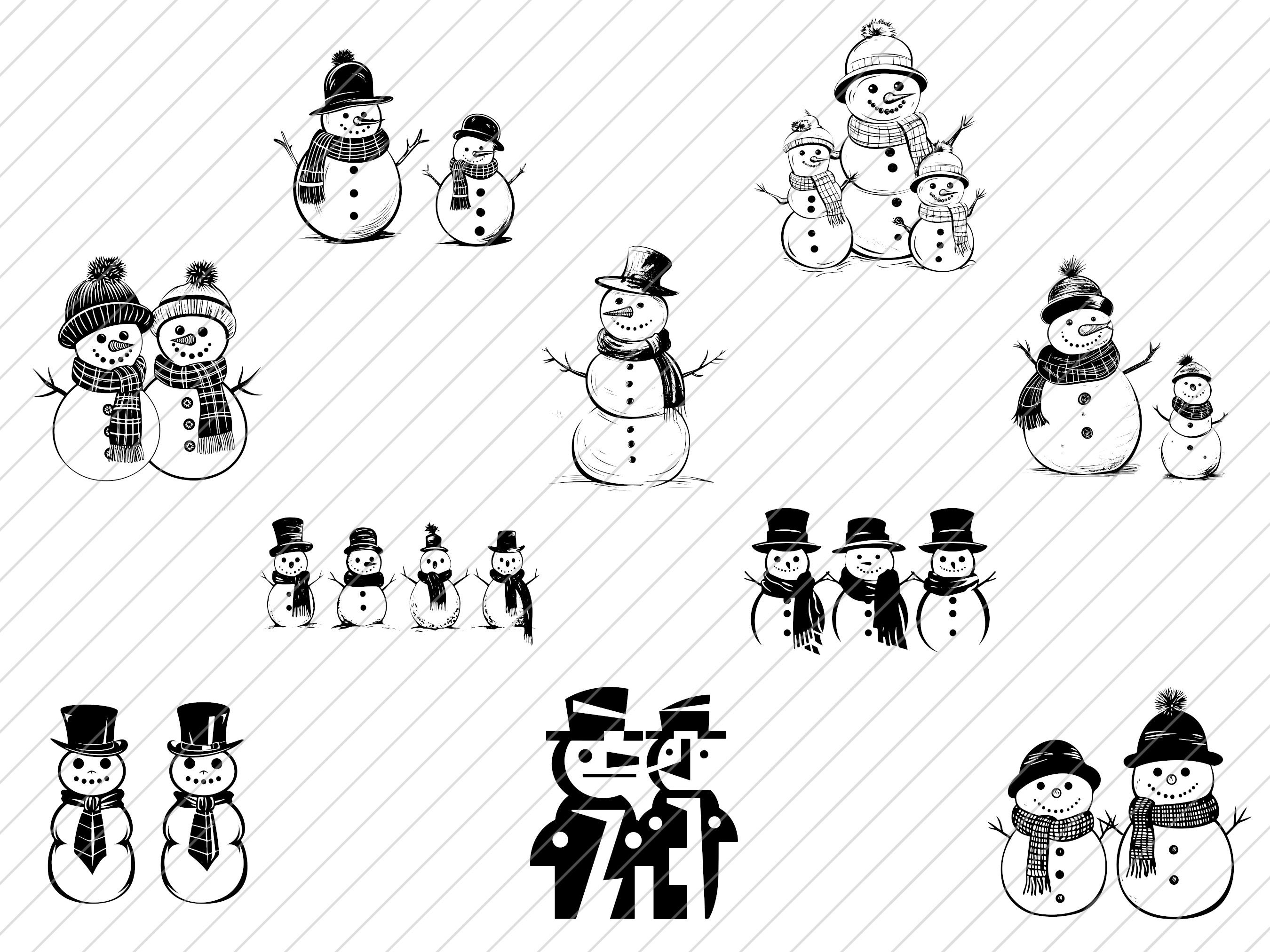 Snowman Svg Bundle, Snowman Face Svg, Snowman Png, Snowman Clipart ...