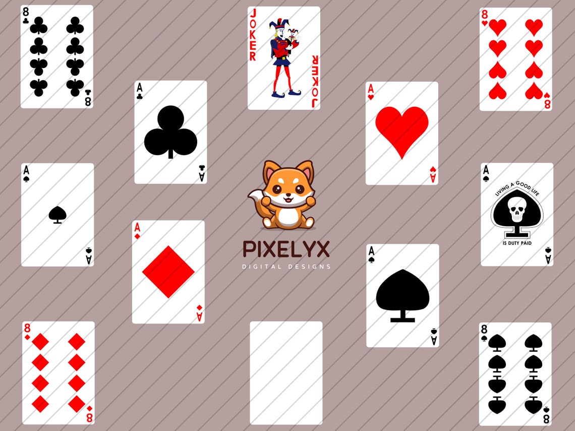 Playing Card Svg Bundle, Deck of Cards Svg, Gaming Playing Cards ...