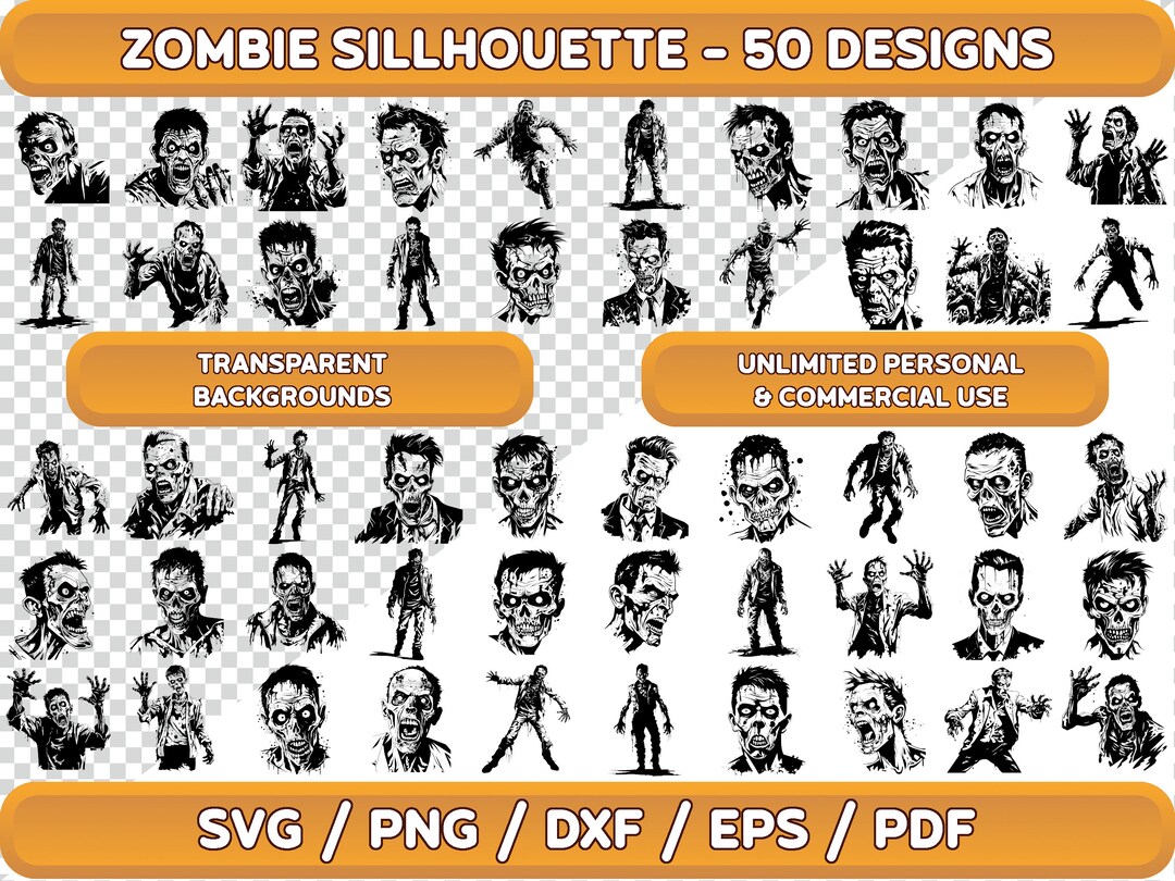 Zombie Svg Bundle, Zombie, Horror Cut Files, Zombie Png, Zombie Clipart ...