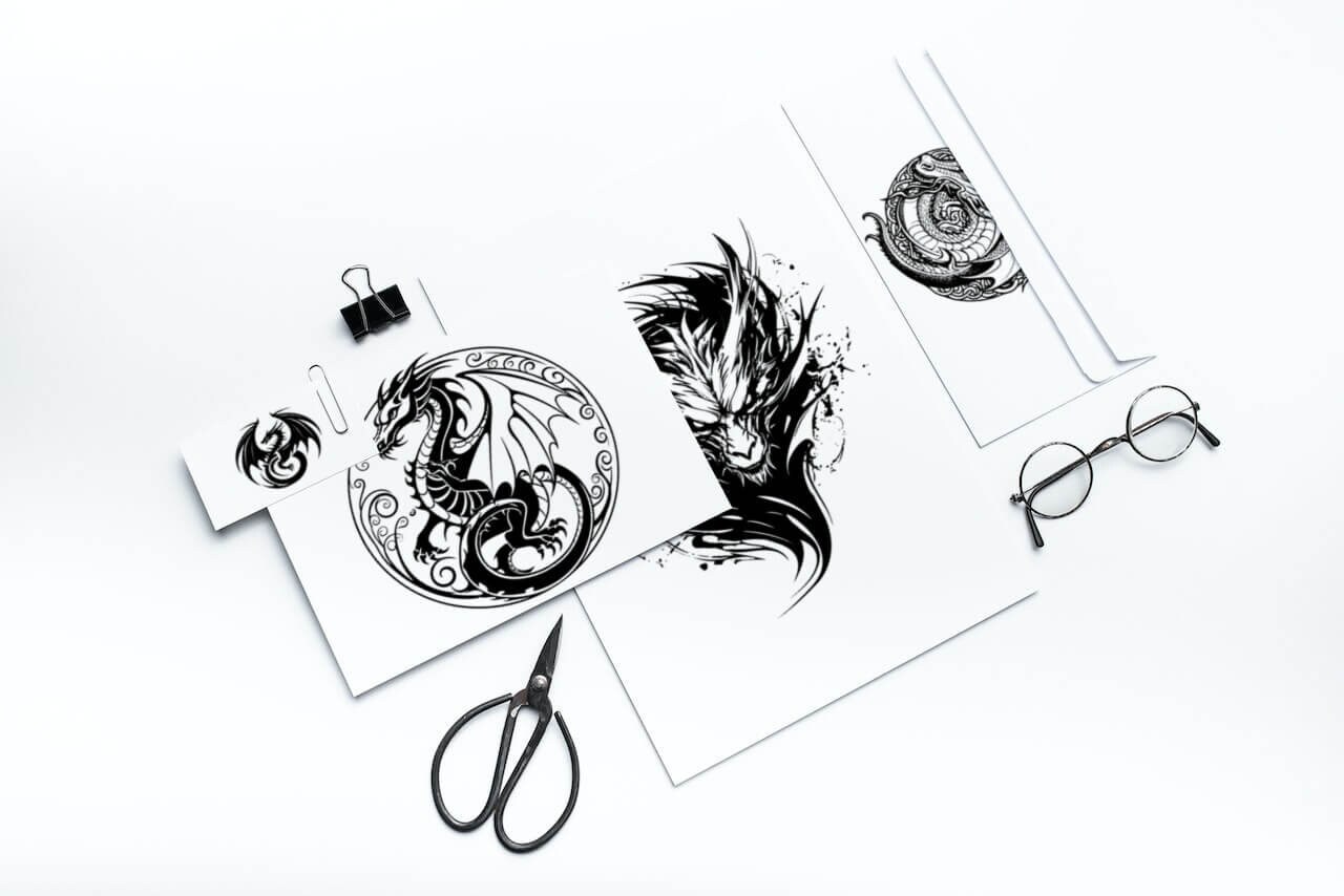 Dragon Svg Bundle Dragon Face Svg Dragon Tattoo Dragon - Etsy
