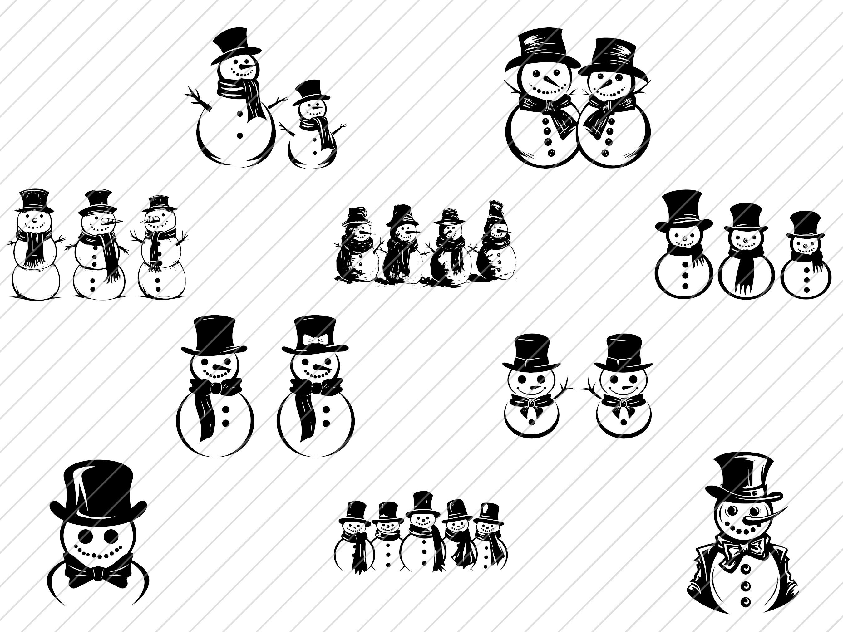 Snowman Svg Bundle, Snowman Face Svg, Snowman Png, Snowman Clipart ...
