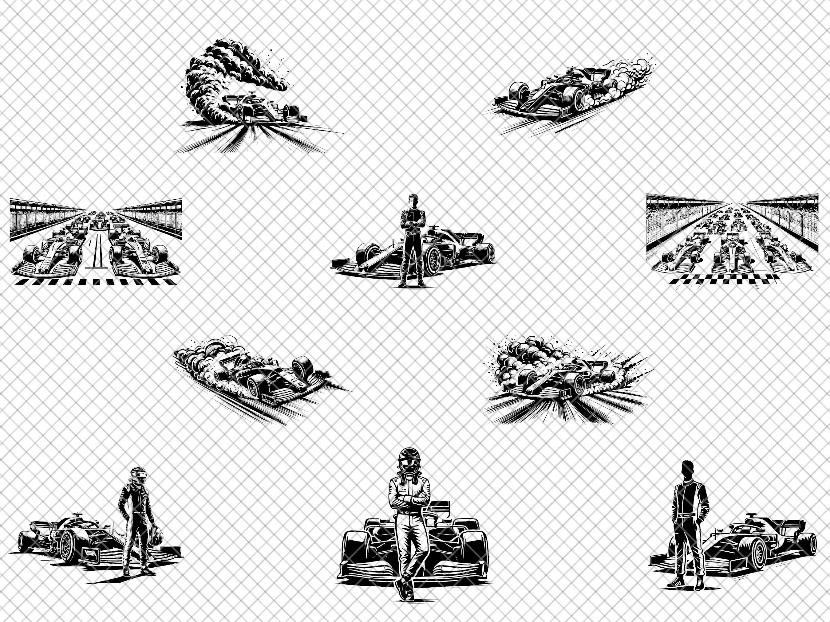 Formula 1 Racing SVG Bundle: F1 Car Clipart (digital Download) - Etsy