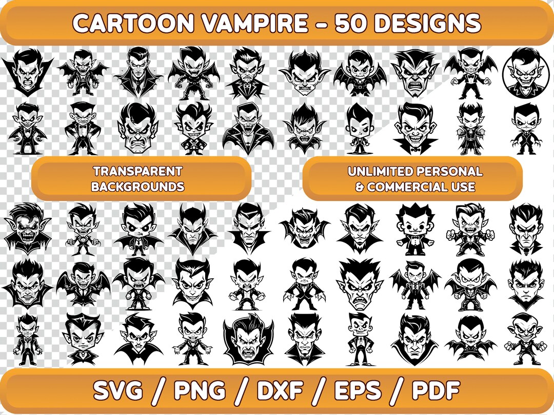 Vampire Svg Bundle, Vampire Png, Vampire Clipart, Halloween Svg, Horror ...