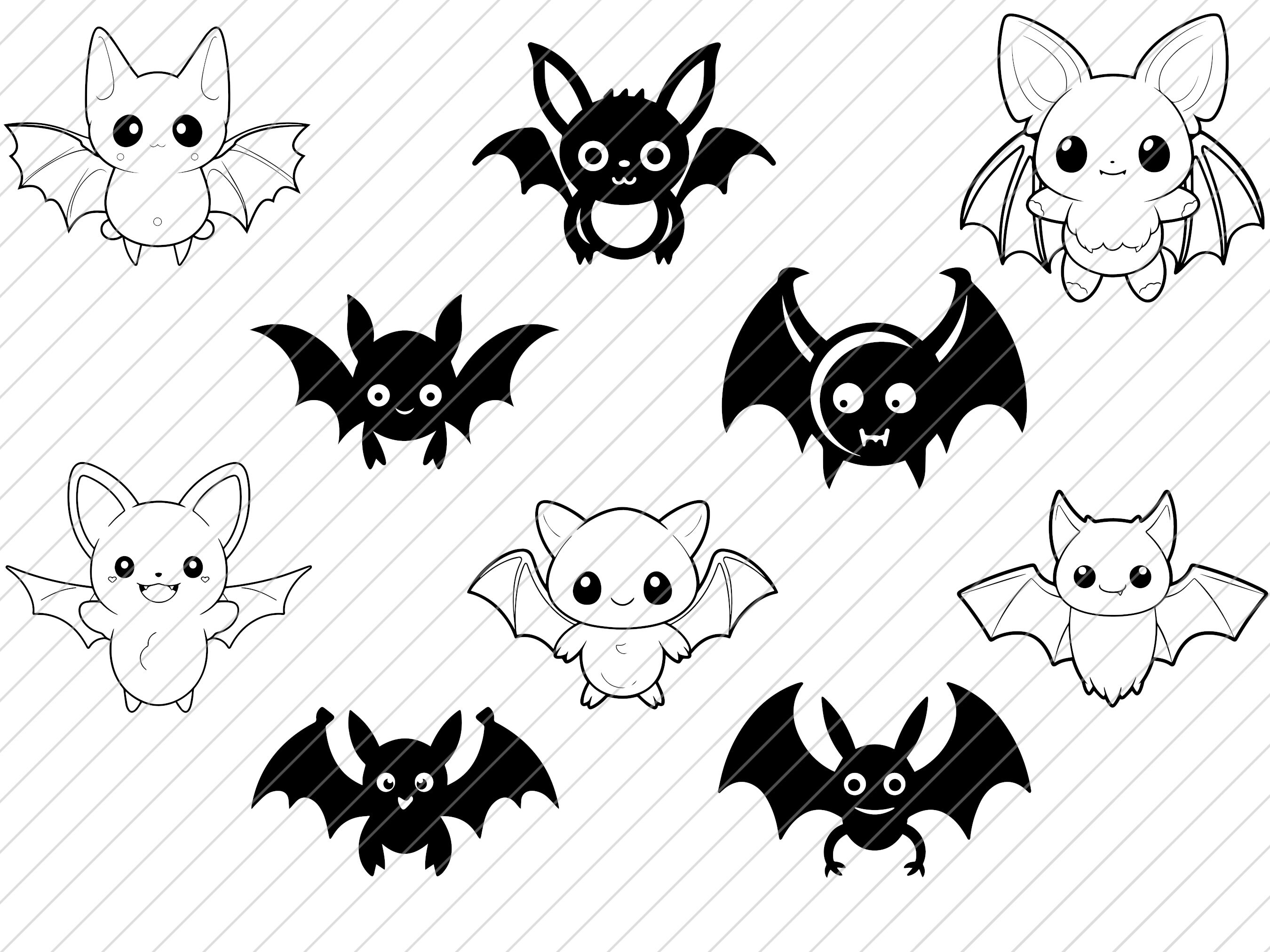 Bat Svg Bundle, Cartoon Bat Bundle, Halloween Svg, Bat Svg, Bat Png ...