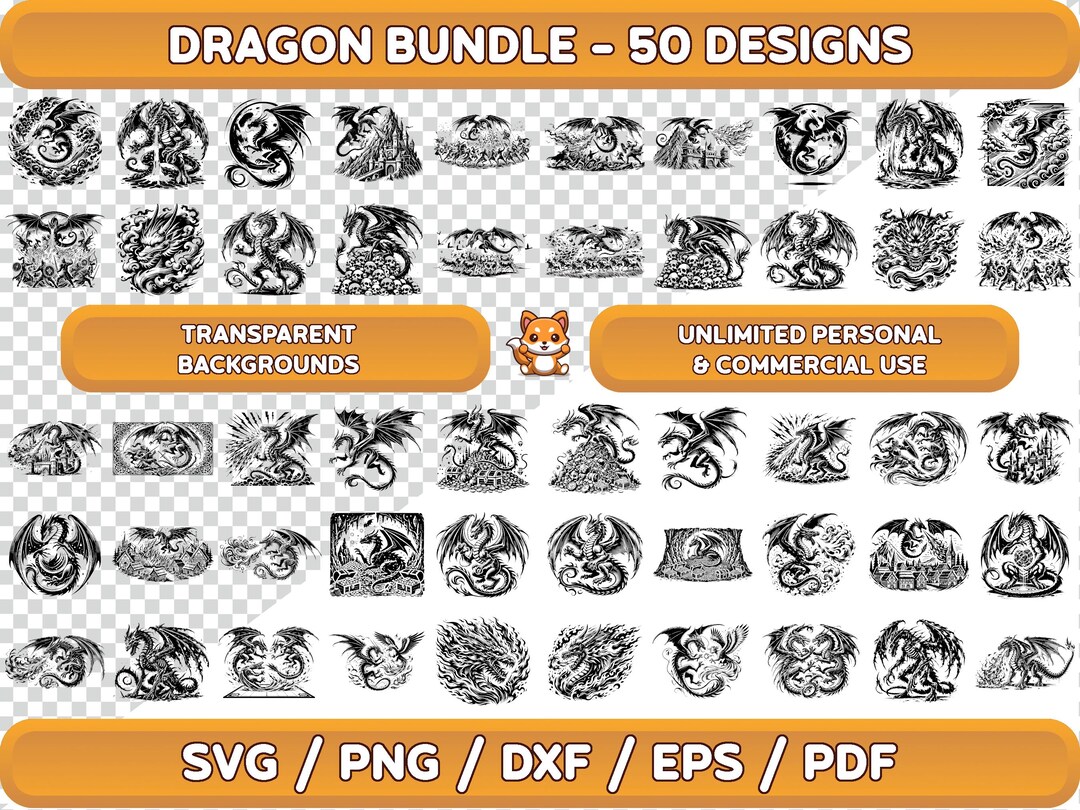 Dragon Svg Bundle, Dungeons and Dragons, Chinese Dragon, Dragon Svg ...