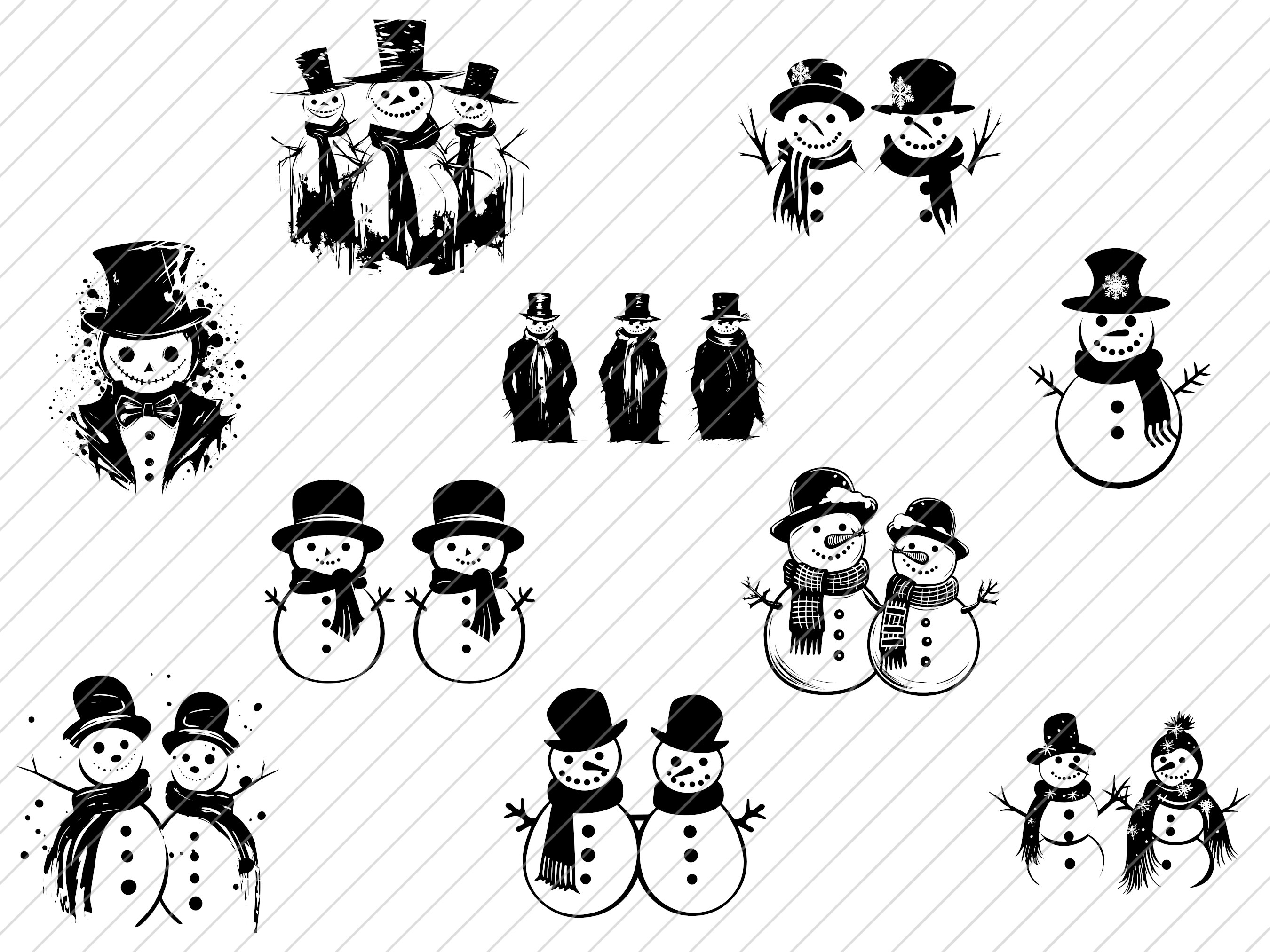 Snowman Svg Bundle, Snowman Face Svg, Snowman Png, Snowman Clipart ...