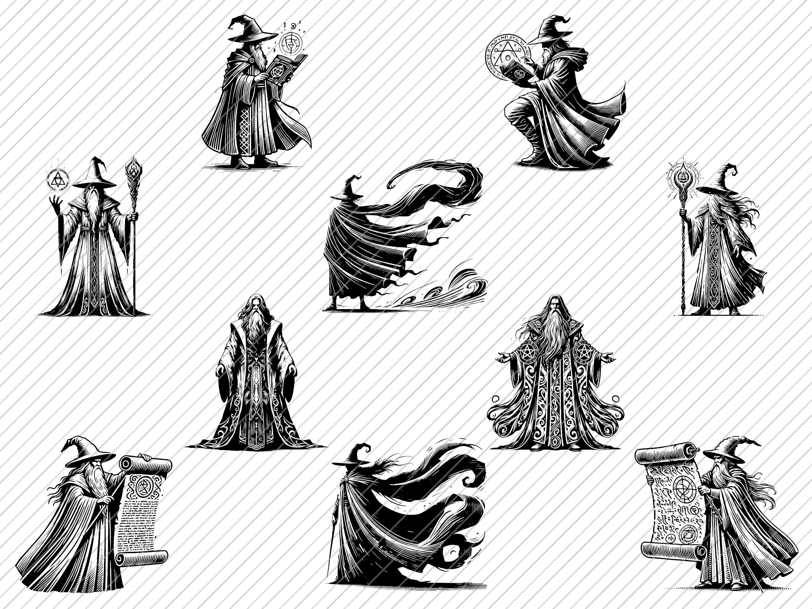 Wizard Svg Bundle, Dungeons and Dragons, Wizard Svg Files, Dnd Svg ...