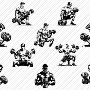 Weight Lifting SVG Bundle, Keep Fit Svg, Work Out Svg, Fitness Svg ...
