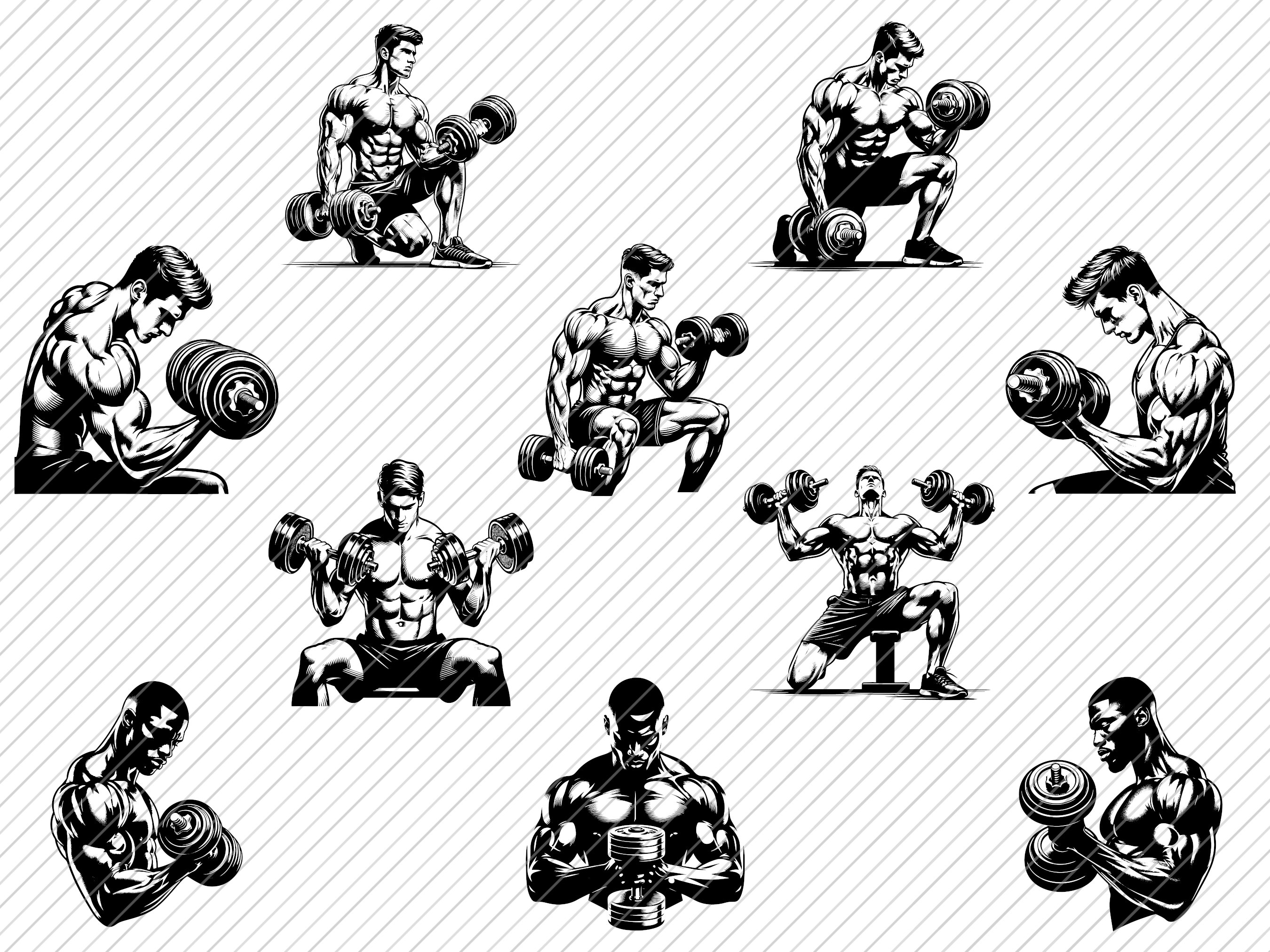 Weight Lifting SVG Bundle, Keep Fit Svg, Work Out Svg, Fitness Svg ...