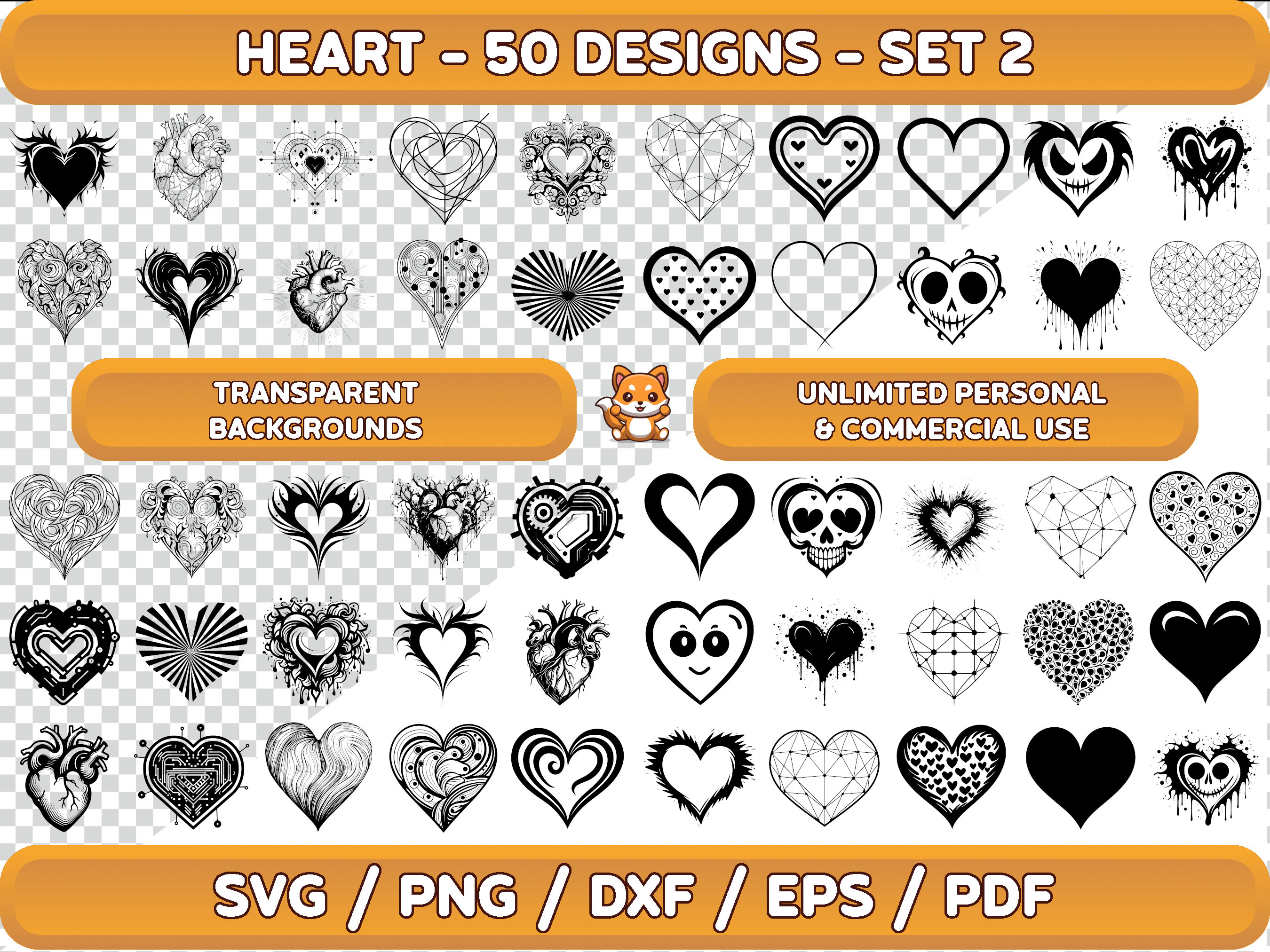 2. Paquete de svg de corazón, svg de corazón, png de corazón, imágenes ...