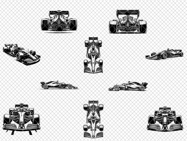 Formula 1 Digital Art Bundle, F1 Svg, Formula 1 Svg, Formula 1 Clipart ...