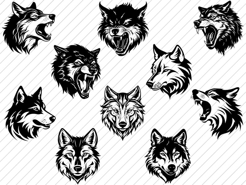 Wolf svg Bundle, Wolfgesicht svg, Wolf svg-Dateien, Wolf svg cricut ...