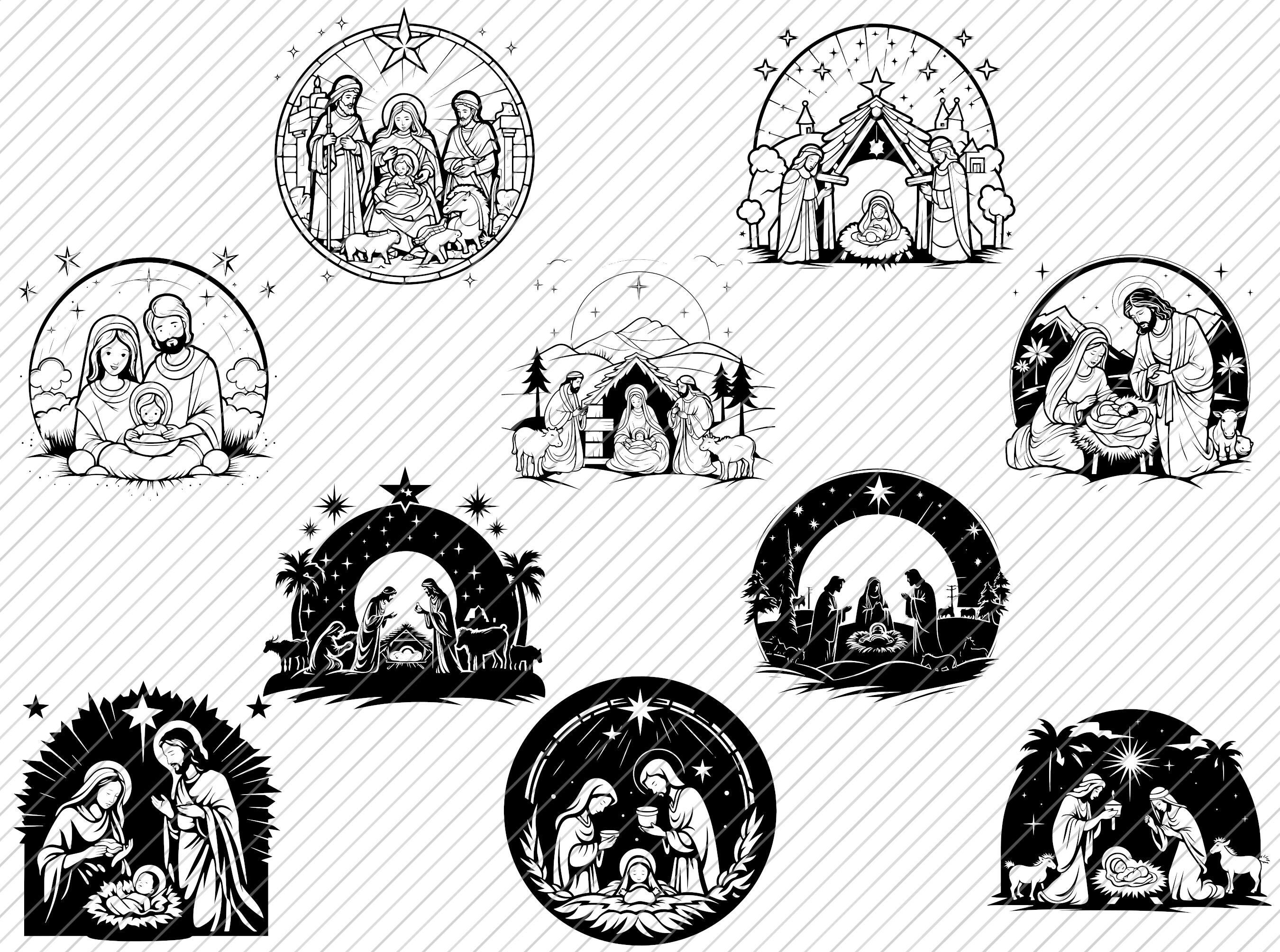 Nativity Scene Svg