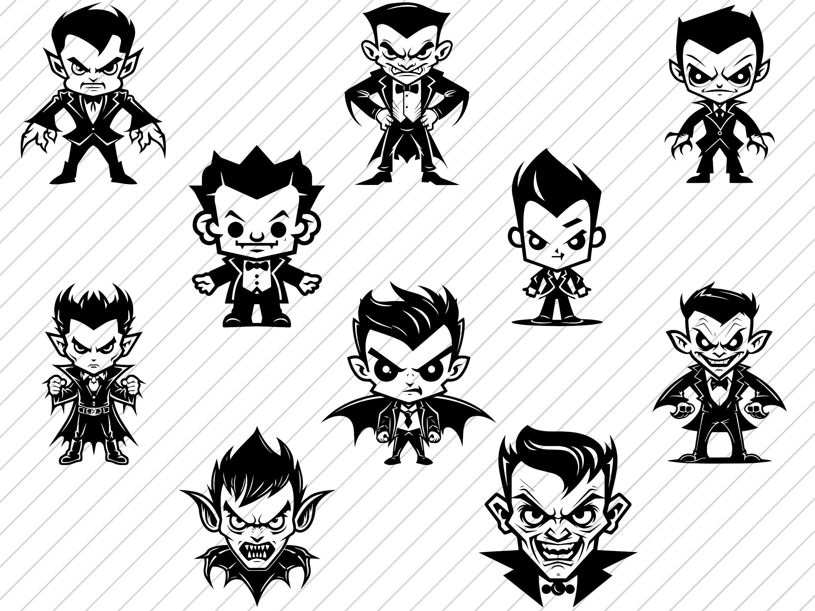 Vampire Svg Bundle, Vampire Png, Vampire Clipart, Halloween Svg, Horror ...