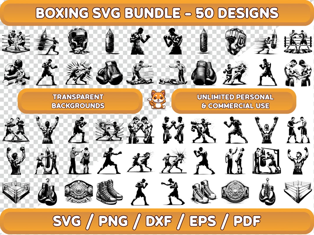 Boxing SVG Bundle, Boxing Png, Boxing Clip Art, Boxing Cut Files ...