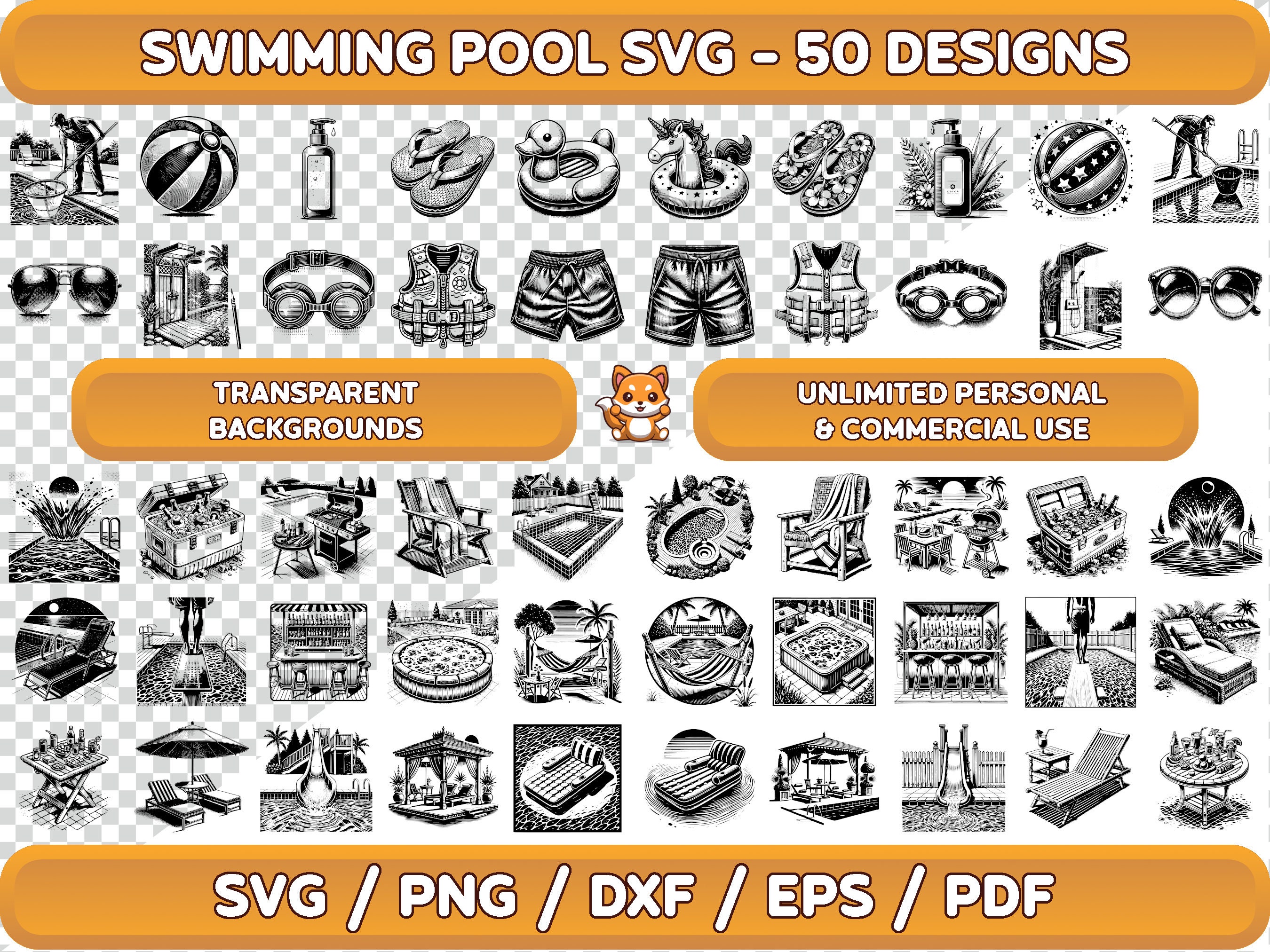 Swimming Pool Svg Bundle, Swimming Svg, Swimming Pool Png, Swimming ...