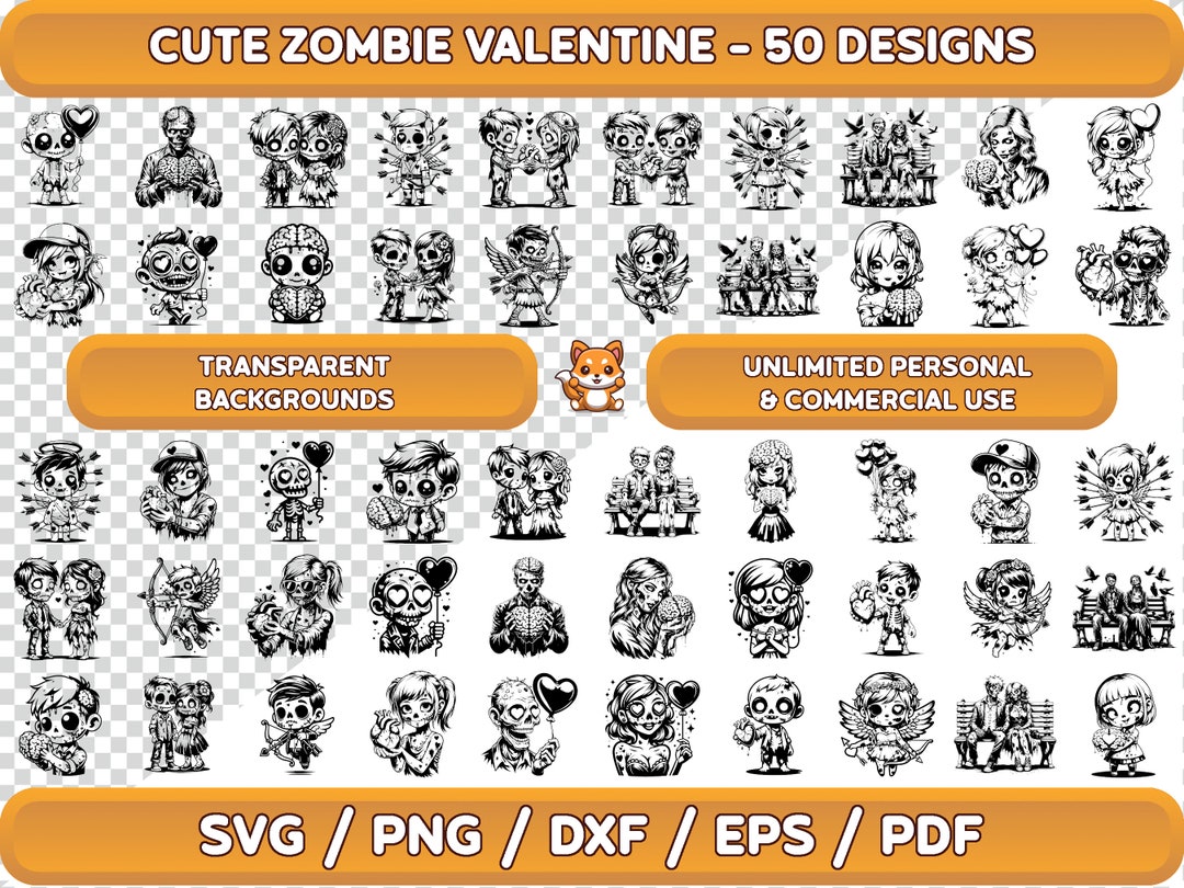 Valentine Zombie Svg Bundle, Zombie Svg, Zombie Png, Valentine Svg ...