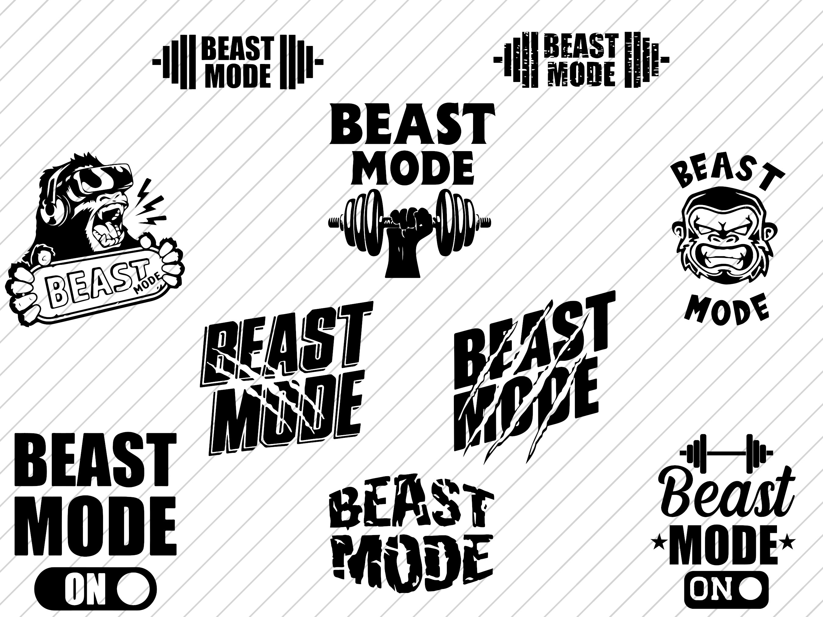 Beast Mode SVG Bundle, Keep Fit Svg, Fitness Svg, Work Out Svg ...