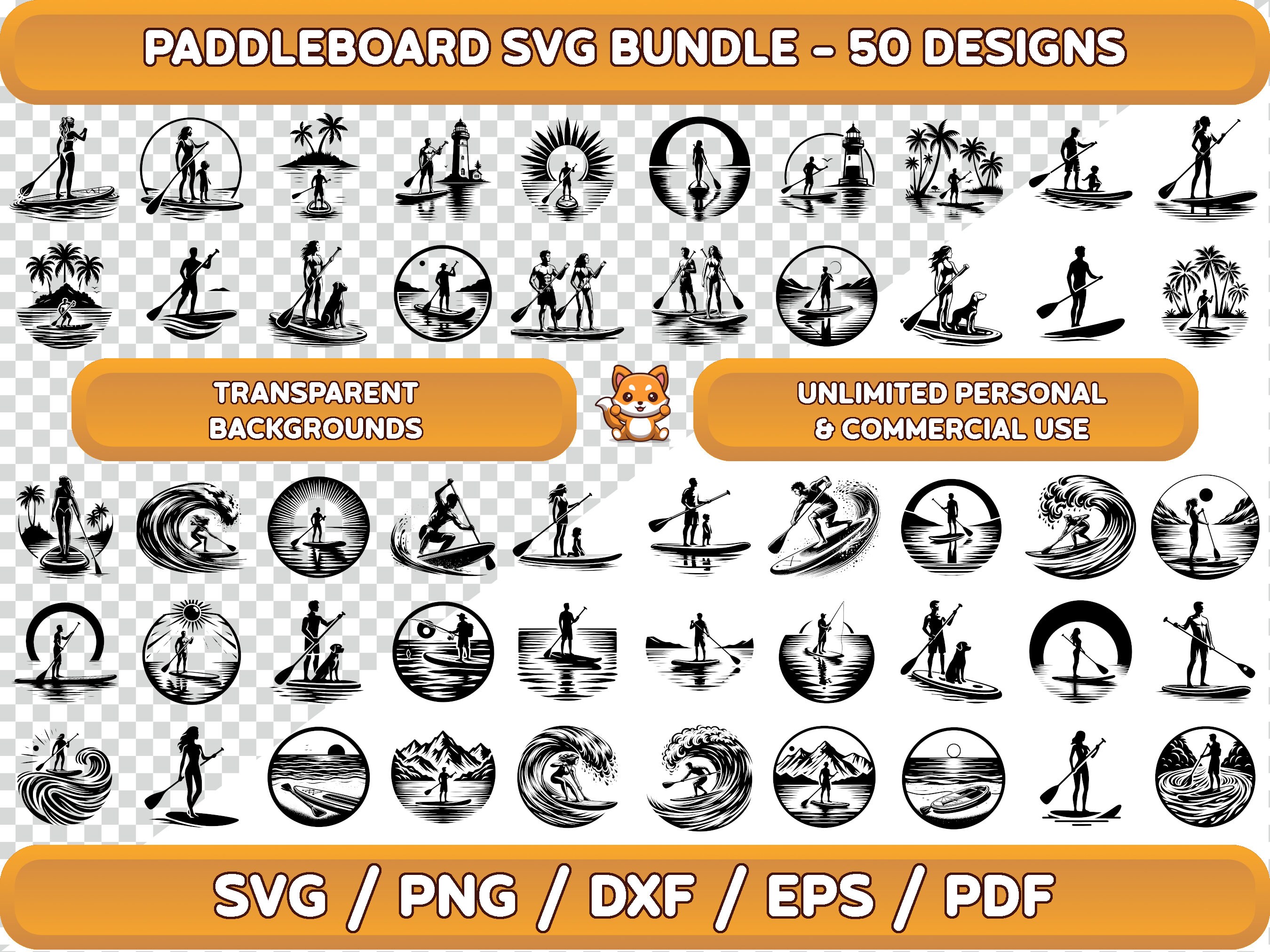 Paddleboard Svg Bundle, Summertime Svg, Beach Svg, Surfing Svg, Summer ...