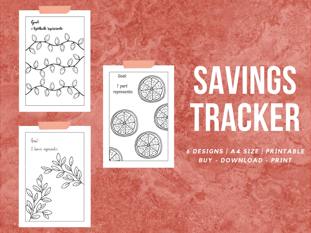 Personal Savings Tracker Printable Budget Planner - Etsy