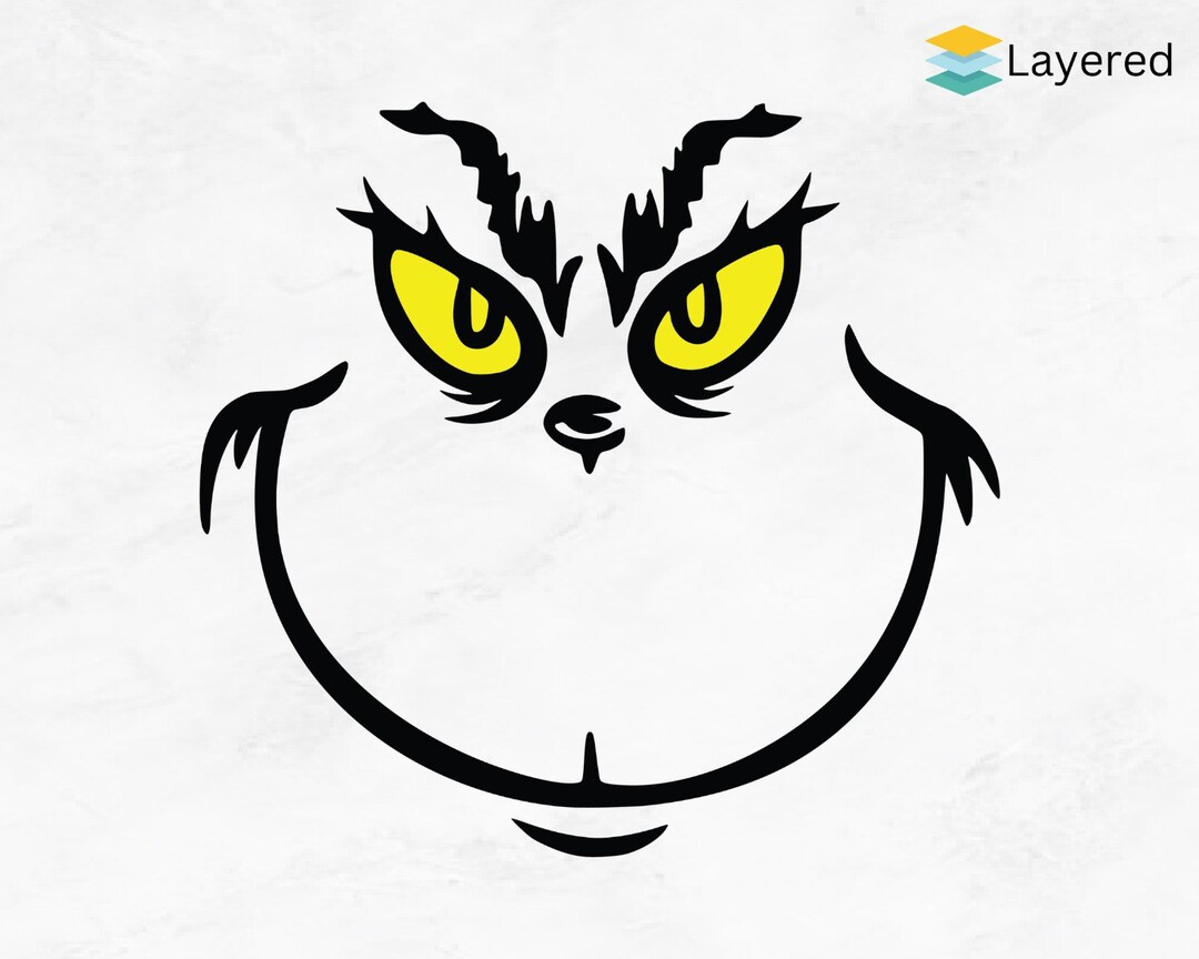 Grinch Cara Svg / Grinch SVG / Grinch Cara Silueta / Navidad - Etsy España