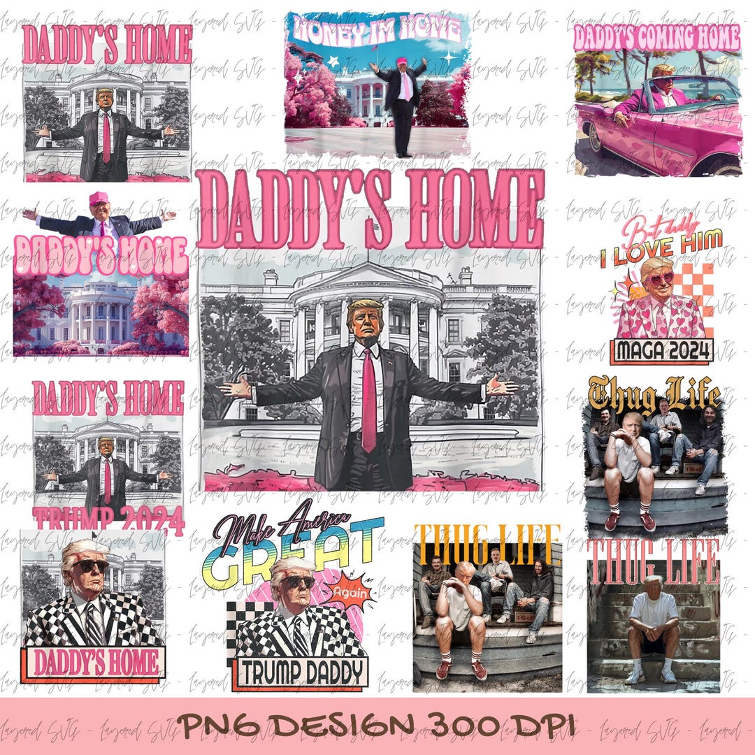 Daddys Home White House Pink Trump 2024, MAGA Supporter Election 2024 ...