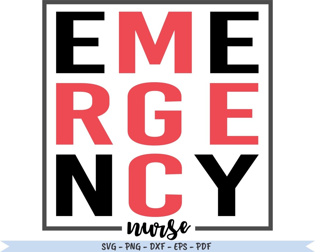 Emergency Nurse SVG: ER Nurse Gift, Cricut File (digital Download) - Etsy