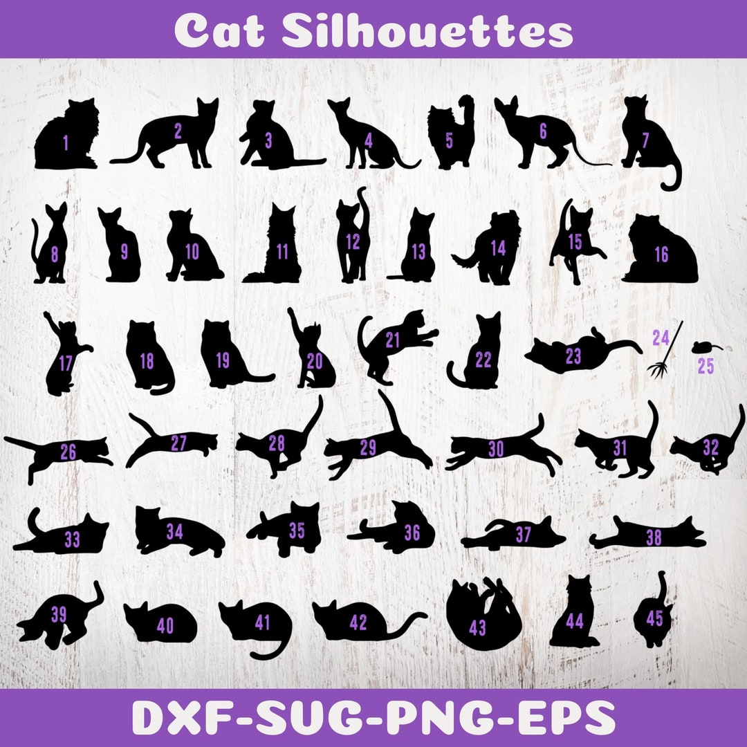 CATS Bundle SVG, CATS Svg Cut Files for Cricut, Cats Clipart, Cat ...