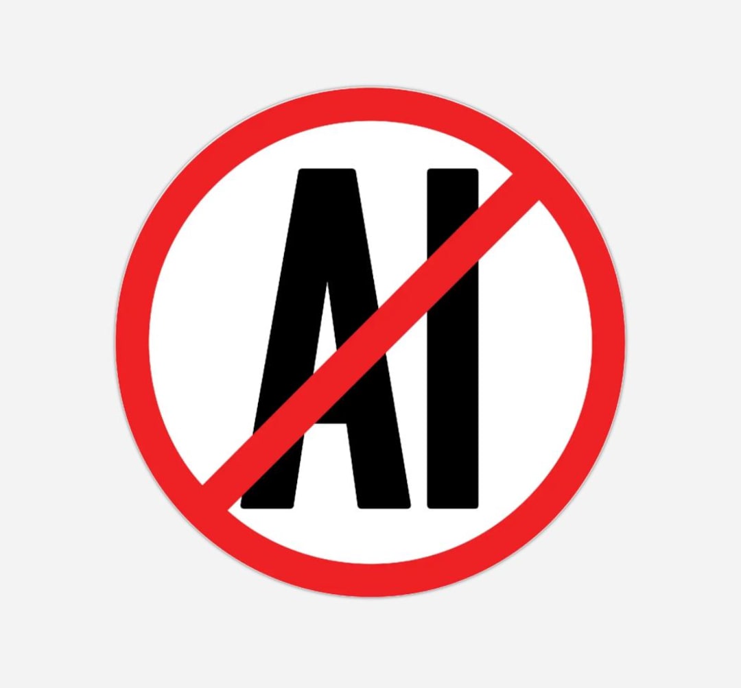 NO AI Anti AI Artificial Intelligence Car Fridge Door Magnet 3"x3" or 4 ...