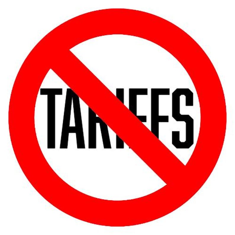 2-pack NO TARIFFS Anti Tariffs Car Fridge Door Magnet 4"x4" Bumper ...