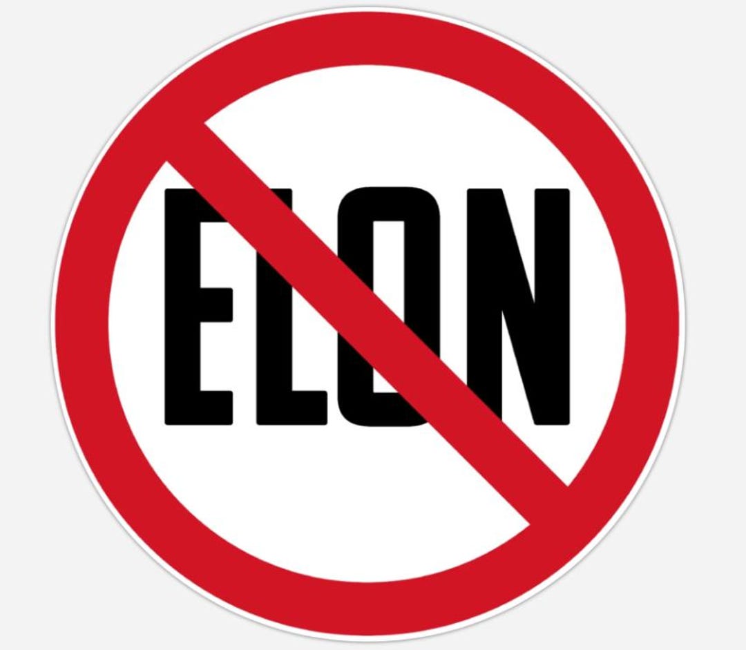 2-pack NO ELON Anti Elon Car Fridge Door Magnet 4"x4" Bumper Magnet ...