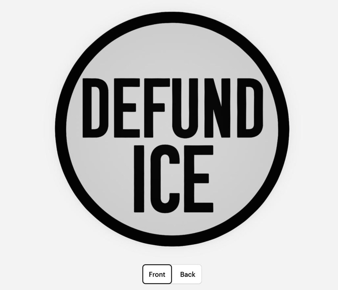 DEFUND ICE Round Yard Sign 17"x17" | Anti-ice Political Sign With ...
