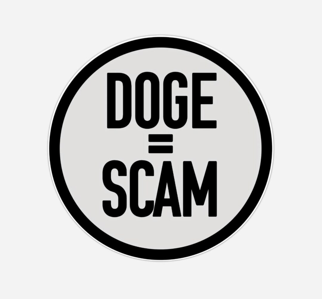 2-pack DOGE = SCAM Car Fridge Door Magnet 3"x3" or 4"x4" Bumper Magnet ...