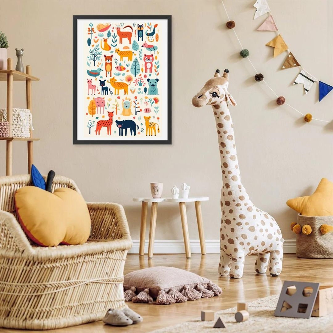 Colorful Posters Funny and Cute Animals. Graphics Perfect for - Etsy