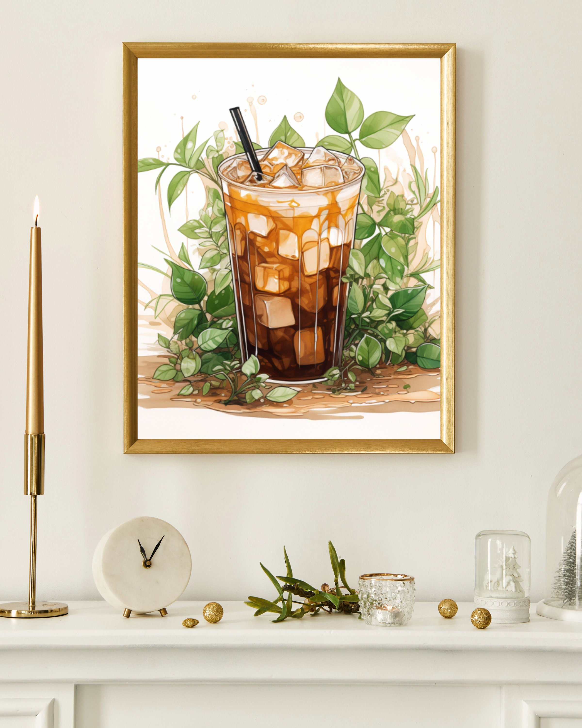 Iced Latte Wall Art| Coffee Shop Wall Art | Coffee Shop Decor - Etsy