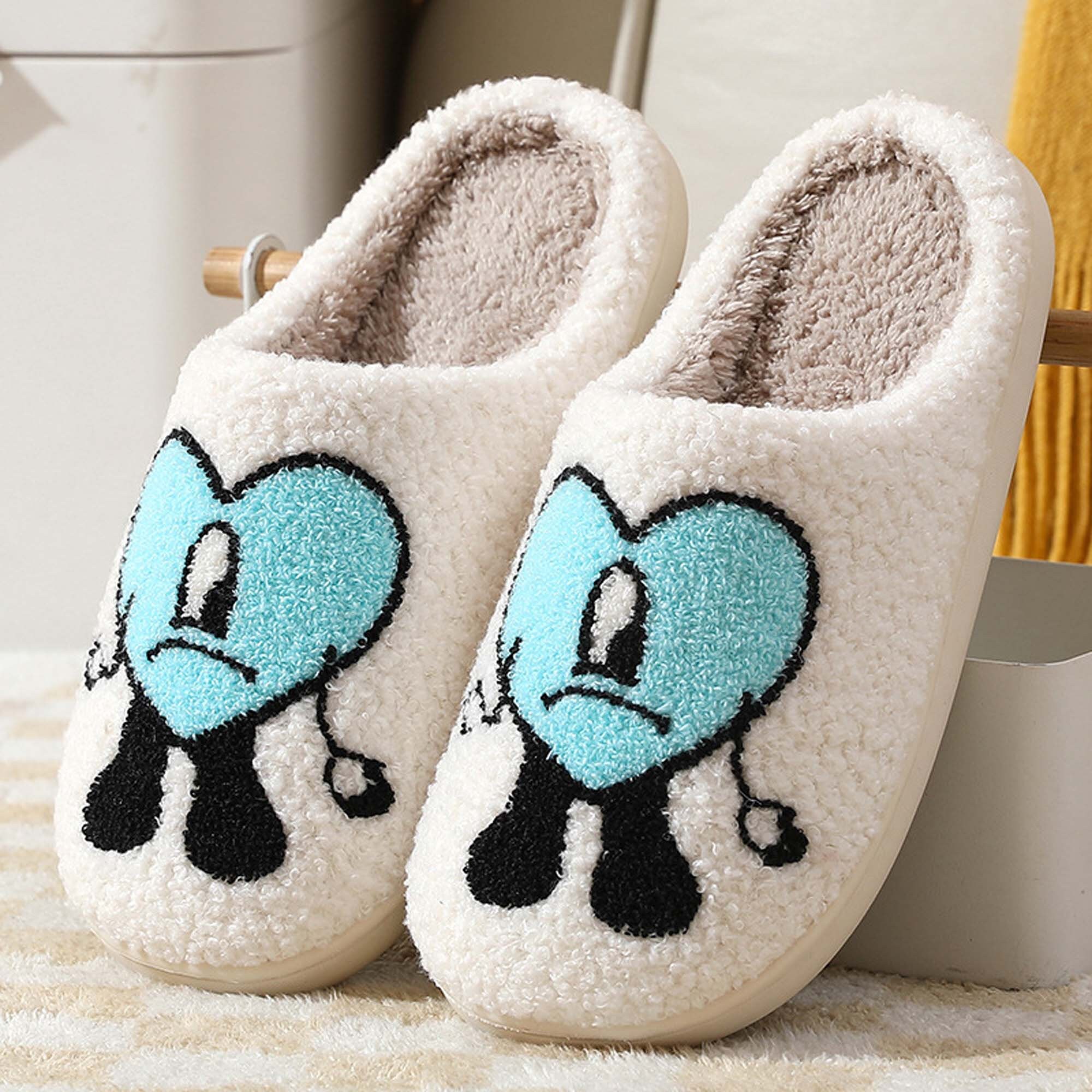 Bad Bunny Slippers, Winter Warm Home Cotton Bad Rabbit Slippers sold by ...