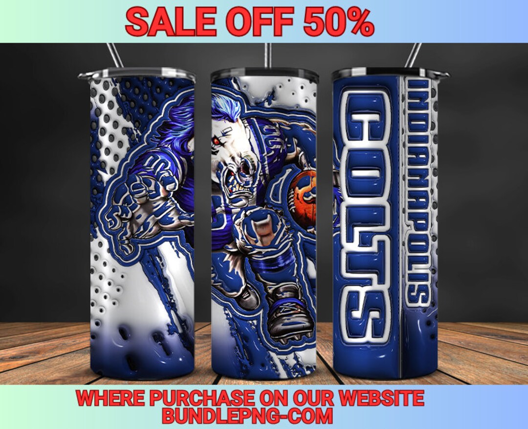 Colts Tumbler Wrap 3D N-f-l Tumbler Wrap N-f-l Mascot - Etsy