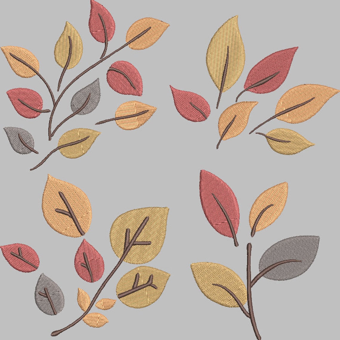Simple Fall Leaves - Machine Embroidery Designs - 4 Full Designs With ...