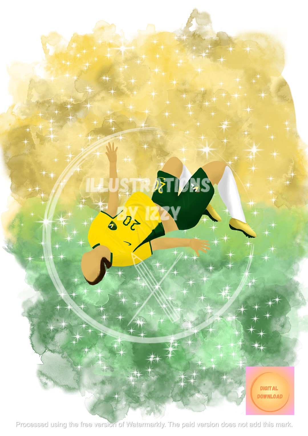 Sam Kerr, Matildas, Backflip, Digital Download A4 Print (poster) - Etsy