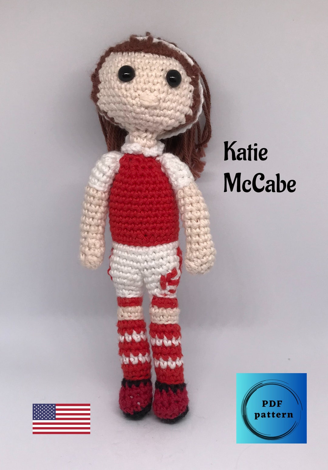 Katie Mccabe, Arsenal, 2022-23 Kit, Amigurumi Pattern, Crochet Pattern ...